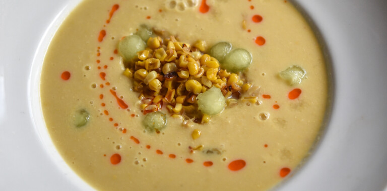 Justin Warner's Chilled Corn Soup Recipe